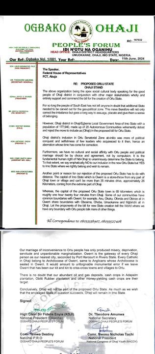 A Stand Against the Inclusion of Ohaji/Egbema/Oguta in the Proposed Orlu State. – OBLONG MEDIA ...