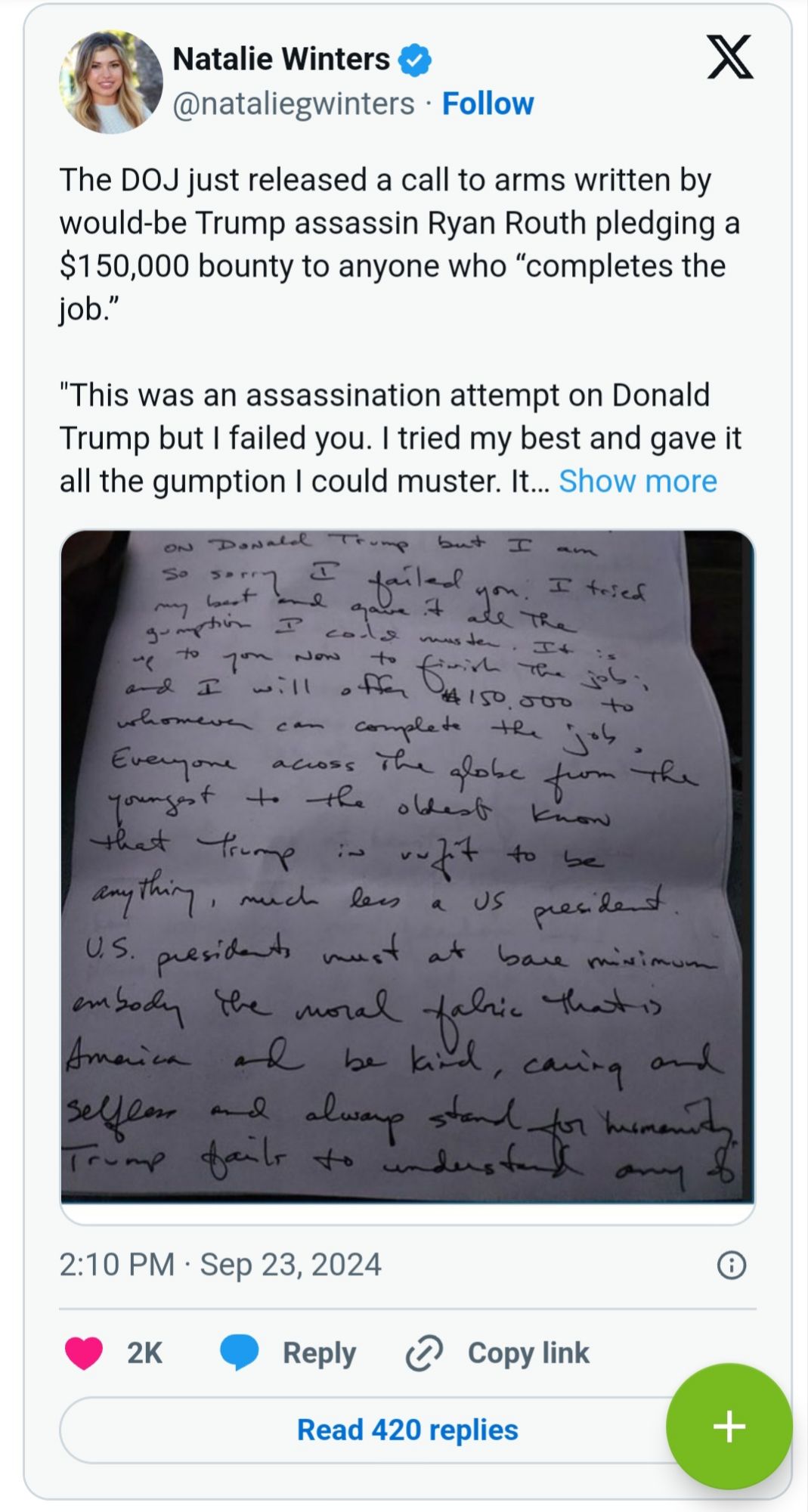 Failed assassin offered $150k bounty to kill Trump – OBLONG MEDIA ...